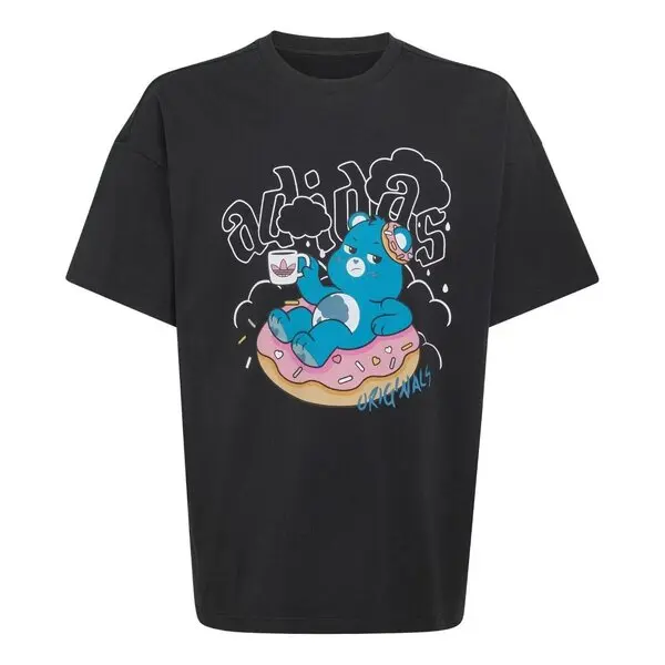 Adidas X Care Bears Slim 3 Stripes T-shirt Asia Sizing - Black