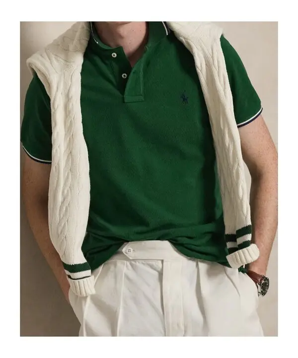 Polo Ralph Lauren Custom Slim Fit Mesh Polo Shirt