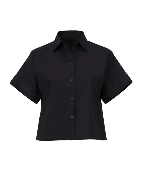 Closed Short-sleeve Shirt - Black