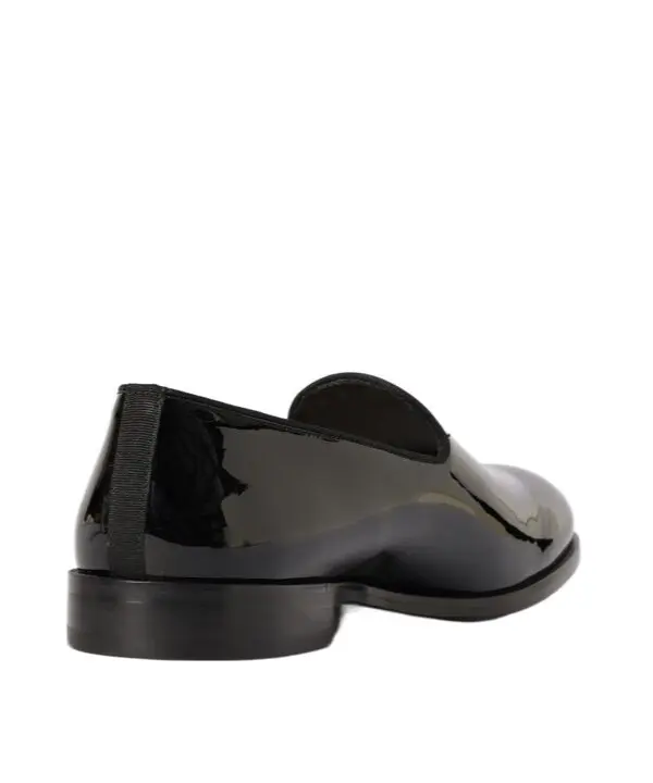 DOUCAL'S Logo Patent Leather Loafers