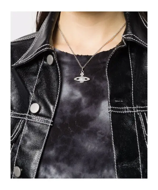 VIVIENNE WESTWOOD Embellished Planet Pendant Necklace