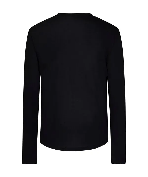 JAMES PERSE Shirttail Hem Crewneck T-shirt - Black