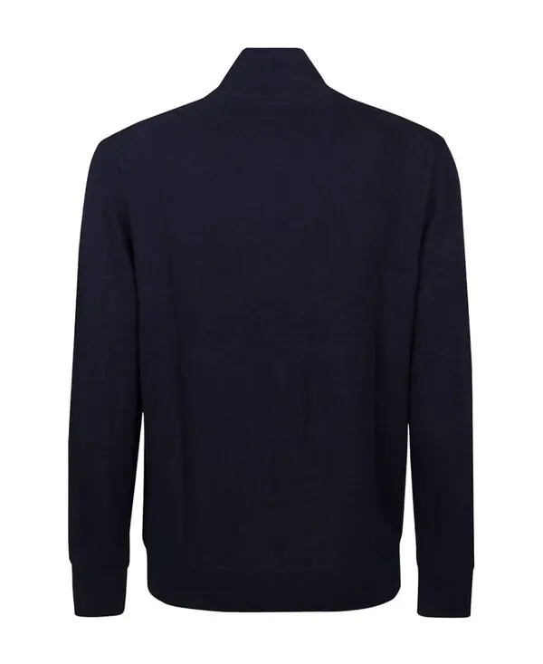 Ralph Lauren Polo Pony Embroidered Zip Up Knit Cardigan