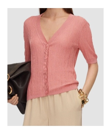 JOSEPH V-neck Buttoned Cardigan