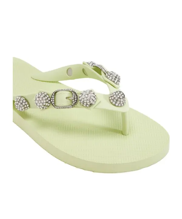 Balenciaga Cagole Embellished Thong Sandals