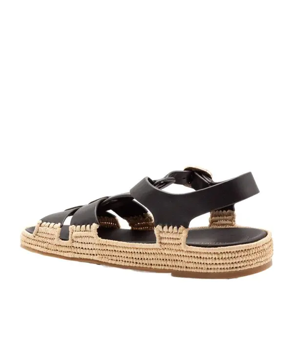 PALOMA BARCELO Paloma Barceló Braided Platform Flat Sandals