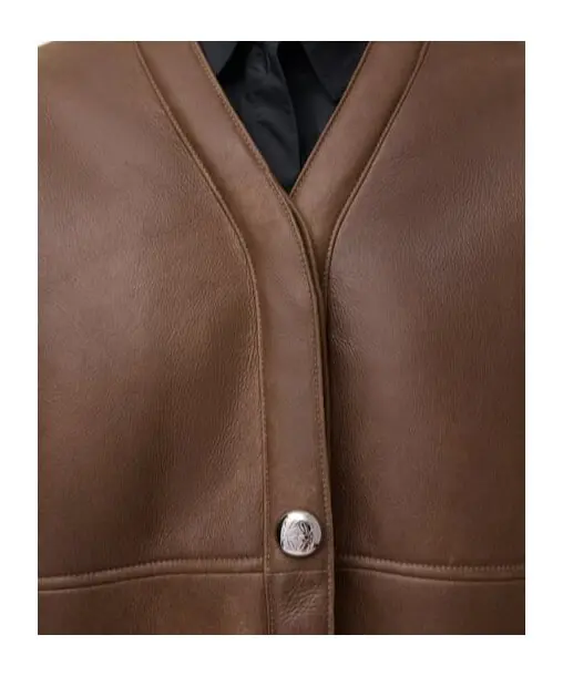 Loewe Pebble Cardigan In Shearling