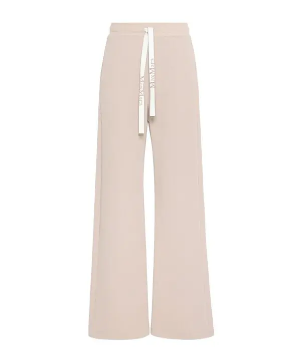 Max Mara Smmbali Drawstring Wide Leg Pants - Beige
