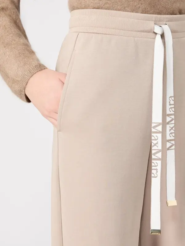Max Mara Smmbali Drawstring Wide Leg Pants - Beige