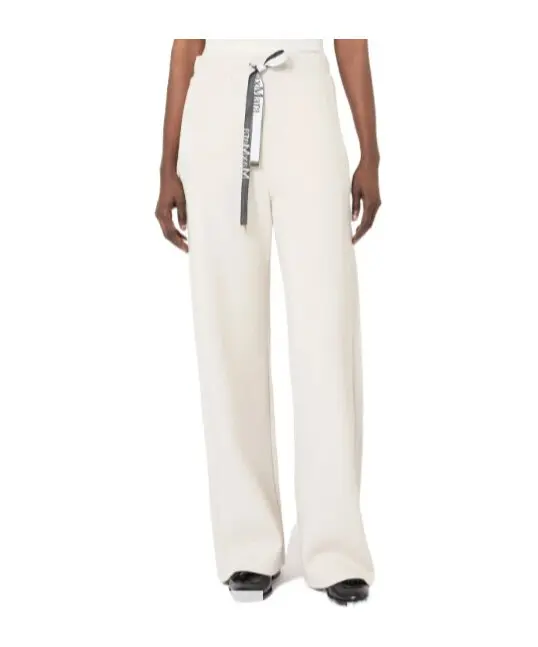 Max Mara Smmbali Drawstring Wide Leg Pants - White
