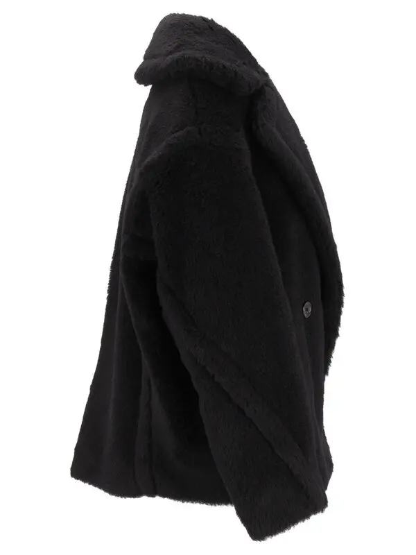 Max Mara Malcuno Double-breasted Alpaca, Virgin Wool, And Silk Blend Jacket - Black