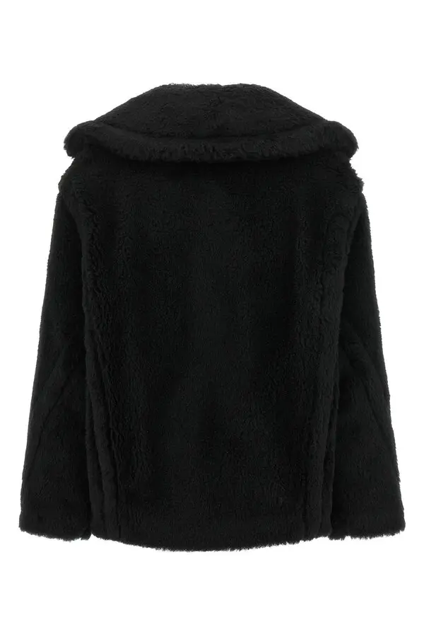 Max Mara Malcuno Double-breasted Alpaca, Virgin Wool, And Silk Blend Jacket - Black