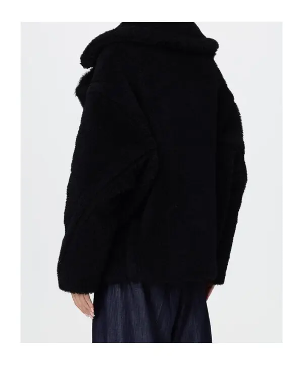 Max Mara Malcuno Double-breasted Alpaca, Virgin Wool, And Silk Blend Jacket - Black