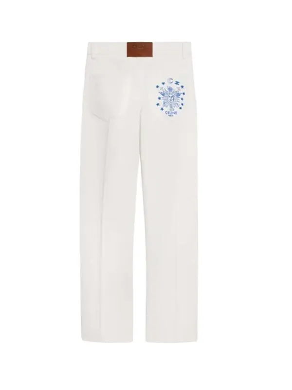 Celine Boyfriend Jeans In Heavy Cotton Twill