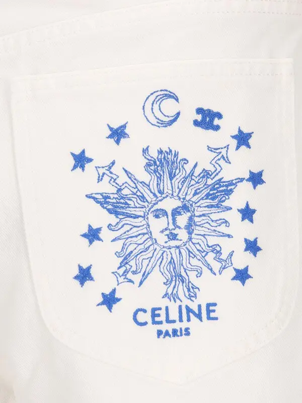 Celine Boyfriend Jeans In Heavy Cotton Twill