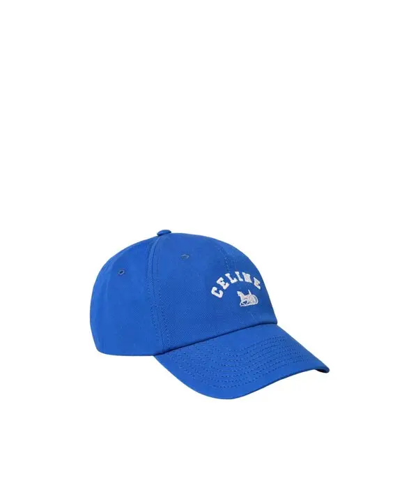 Celine Richelieu Cap In Light Cotton Twill - Indigo