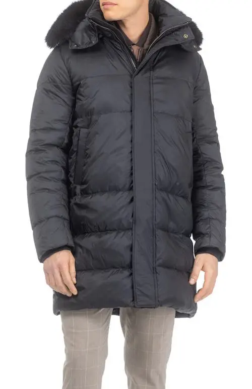 Gorski Apres-ski Parka With Detachable Toscana Lamb Hood Trim - Black/black