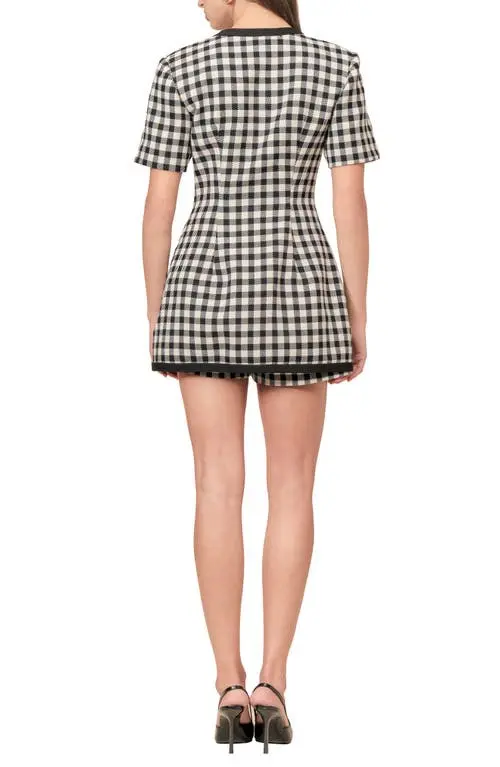 MAUDE CLUB Frances Gingham Wool Jacket