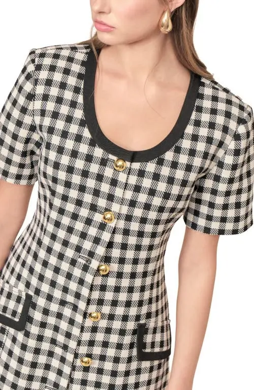 MAUDE CLUB Frances Gingham Wool Jacket