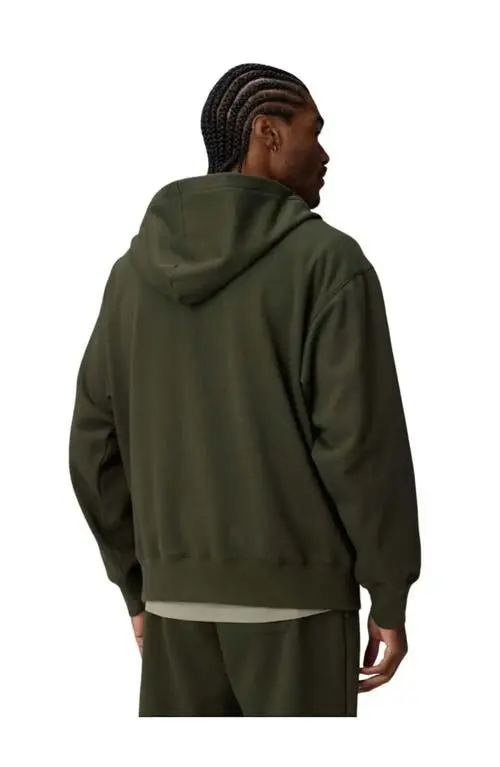 FABLETICS Oversized Full Zip Fleece Hoodie - Dark Olive