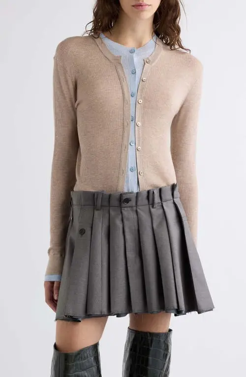 Acne Studios Kalet Silk & Wool Cardigan