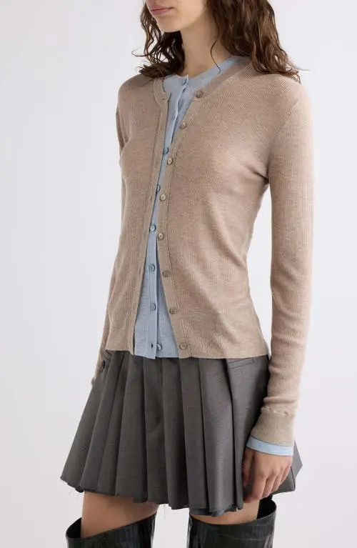 Acne Studios Kalet Silk & Wool Cardigan