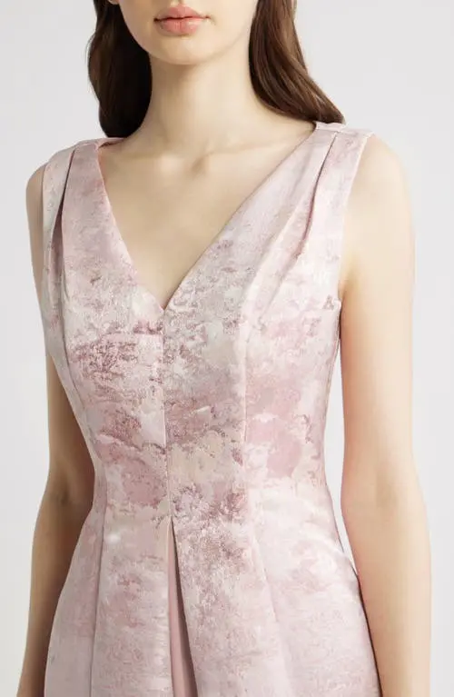 KAY UNGER Clark Floral Jacquard Walk-through Jumpsuit