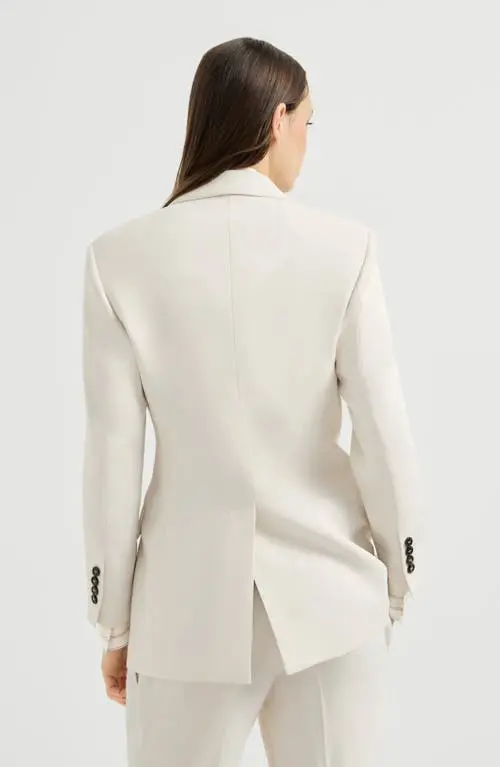 Brunello Cucinelli Couture Twill Blazer With Monili