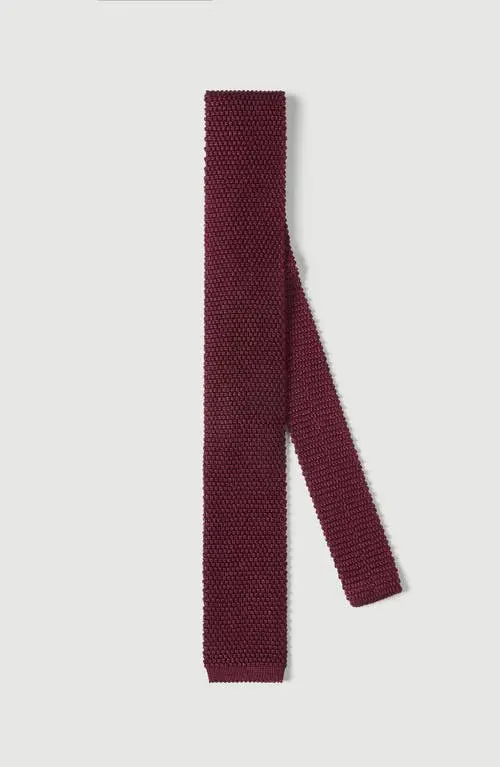 Brunello Cucinelli Silk Knit Neck Tie - Amaranth Red