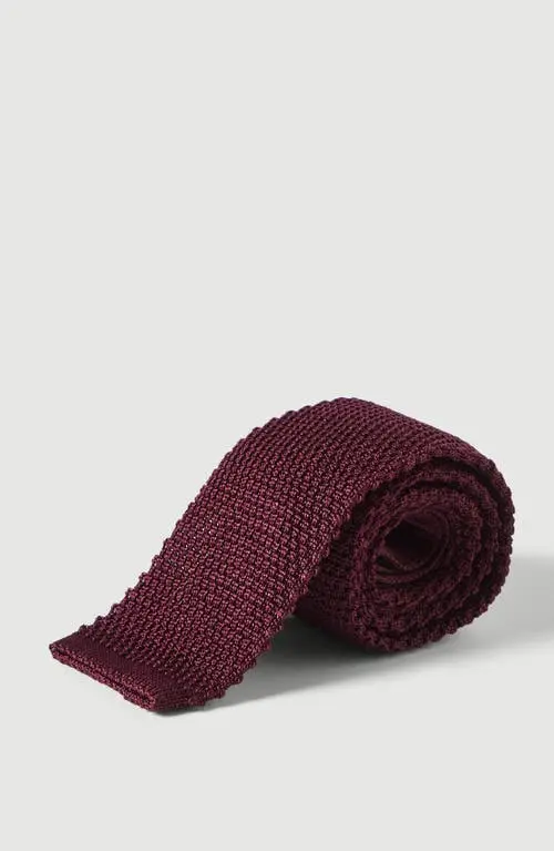 Brunello Cucinelli Silk Knit Neck Tie - Amaranth Red
