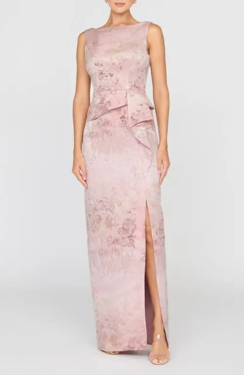 KAY UNGER Luciana Column Gown - Pink