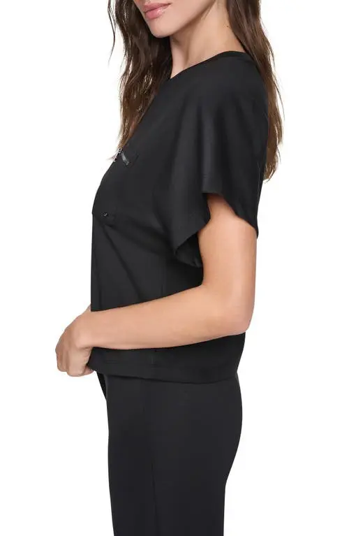 Dkny Zip Pocket Dolman Sleeve T-shirt