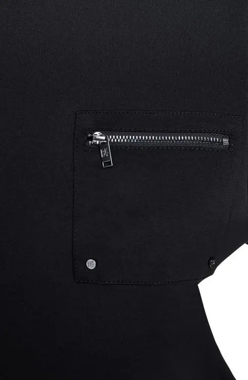 Dkny Zip Pocket Dolman Sleeve T-shirt
