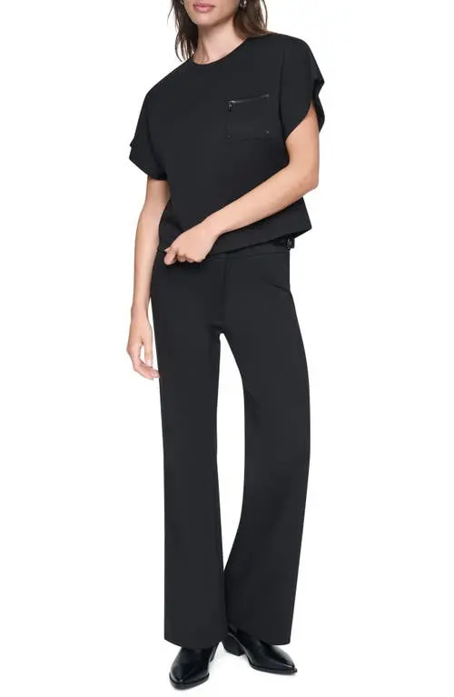 Dkny Zip Pocket Dolman Sleeve T-shirt