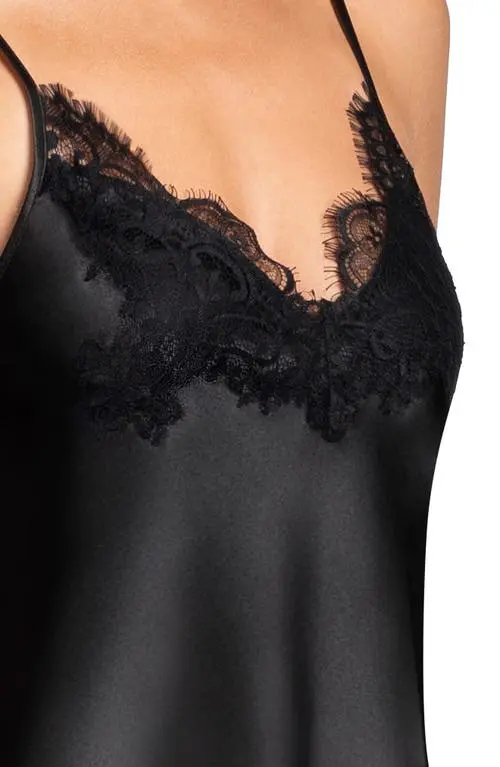 IN BLOOM BY JONQUIL Britney Lace Trim Chemise - Black