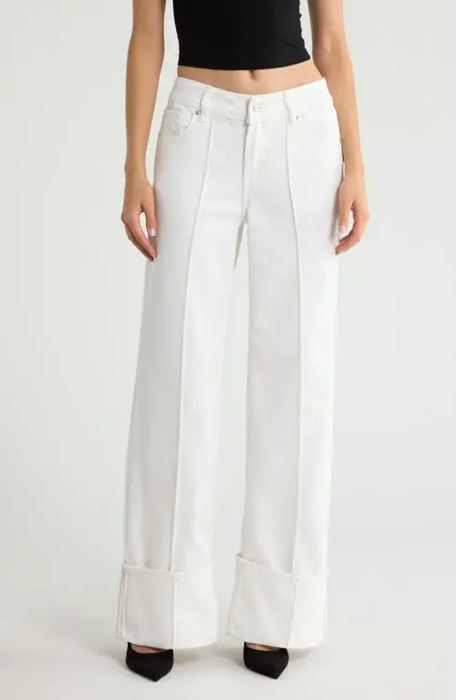 FADE OUT LOUD Ida Selvedge Seamed Wide Leg Jeans