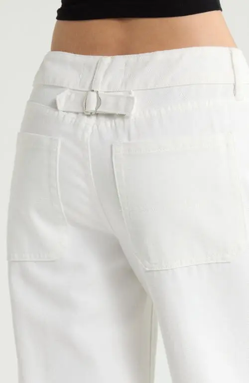 FADE OUT LOUD Ida Selvedge Seamed Wide Leg Jeans