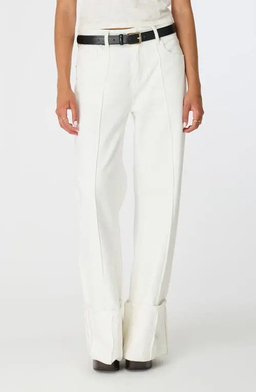 FADE OUT LOUD Ida Selvedge Seamed Wide Leg Jeans - Cloud