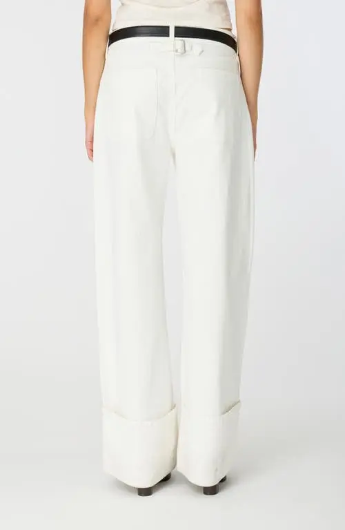 FADE OUT LOUD Ida Selvedge Seamed Wide Leg Jeans