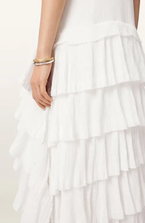 ALLSAINTS Cavarly High-low Ruffled Cotton Crepe Dress - White
