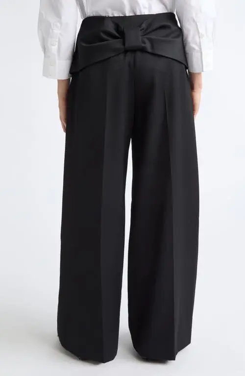 Simone Rocha Back Bow Wide Leg Trousers