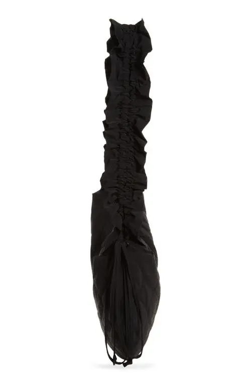 DAMSON MADDER Embroidered Rose Ruched Kidney Bag
