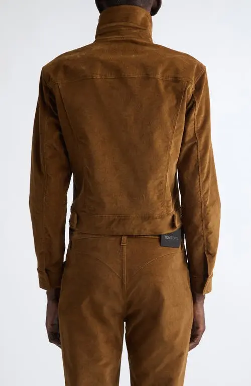 TOM FORD Stretch Cotton Velvet Western Jacket