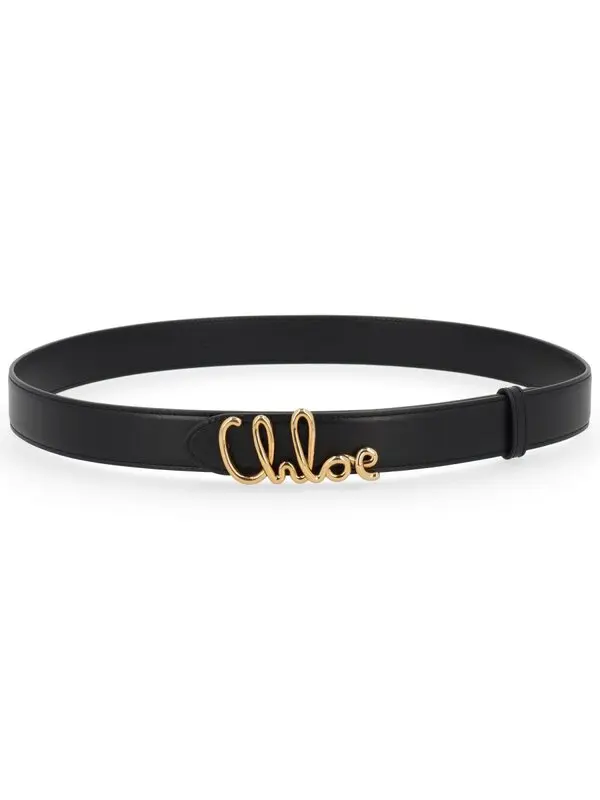 Chloé Belt With Iconic Logo - Black