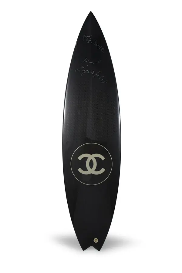 Chanel Carbon Fiber Logo Surfboard - Black