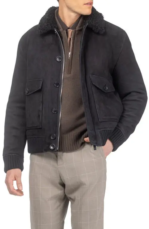 Gorski Genuine Shearling Bomber Jacket