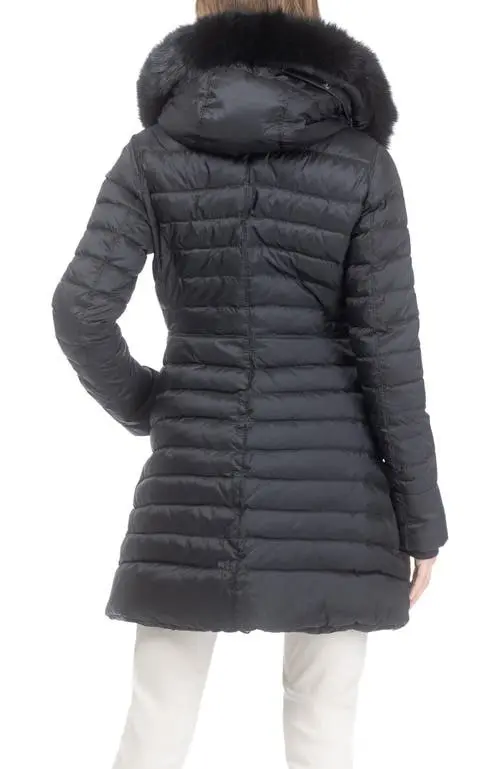 Gorski Zip Up Down Parka With Detachable Toscana Lamb Hood Trim