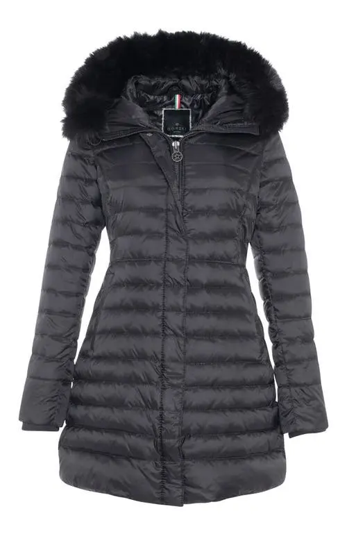 Gorski Zip Up Down Parka With Detachable Toscana Lamb Hood Trim