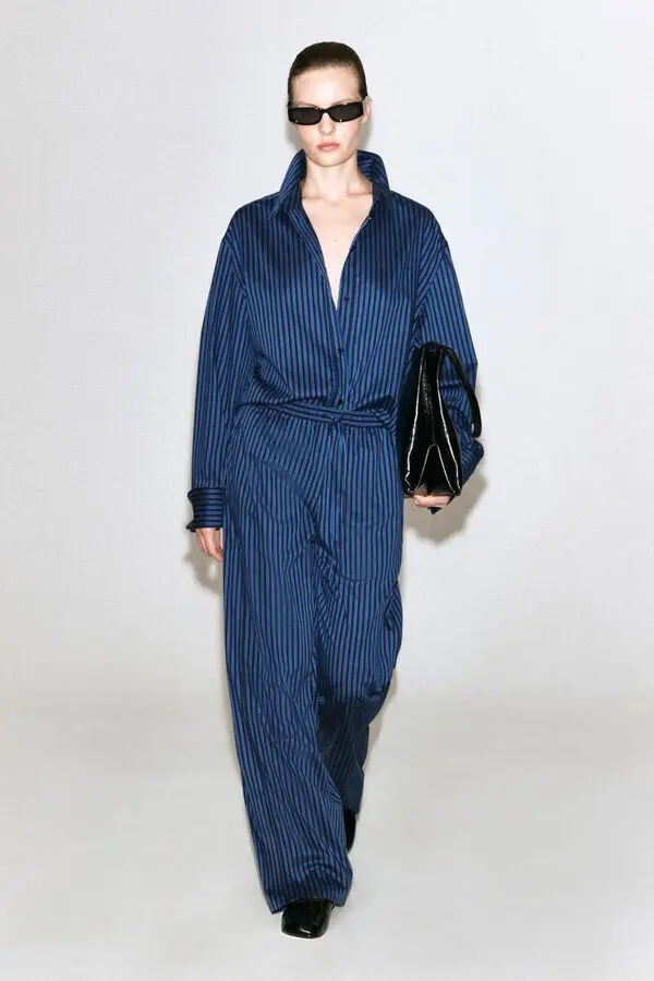 Cos Piped Striped Drawstring Pants