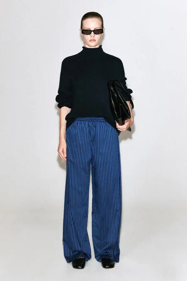 Cos Piped Striped Drawstring Pants